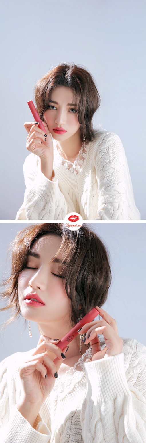 Son 3CE Velvet Lip Tint Pink Break Màu Hồng Đào | son3ce.com