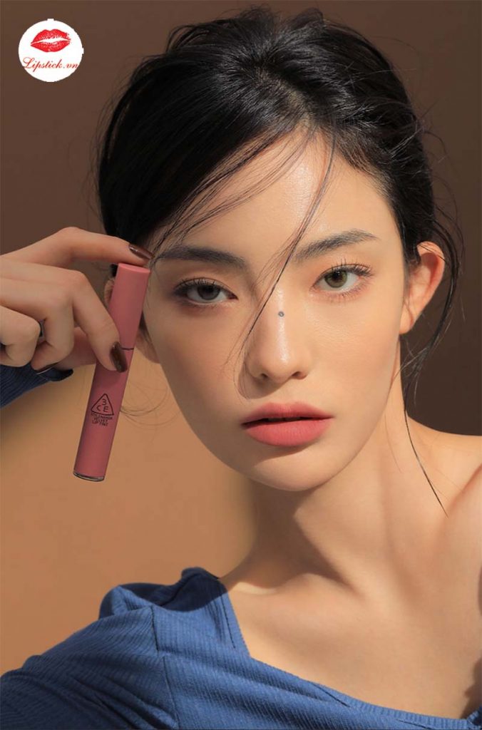 Son 3CE Cashmere Nude Velvet Lip Tint Màu Hồng Cánh Hoa Chính Hãng